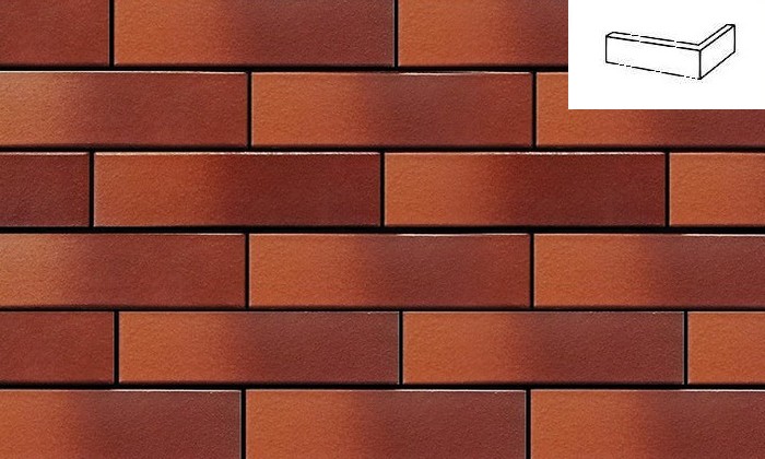 Керамическая отделочная плитка Cameleo RF угловая 250x120x65x10 мм LODE